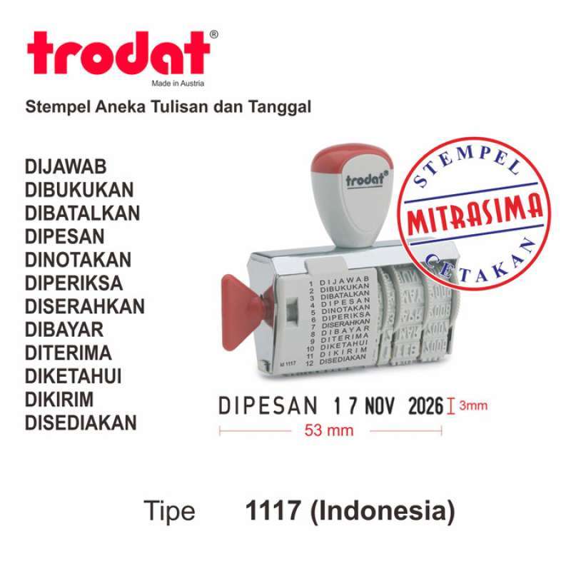 Jual Stempel Aneka Tulisan dan Tanggal Merk Trodat - Text Indonesia di Seller Mitrasima Stempel ...