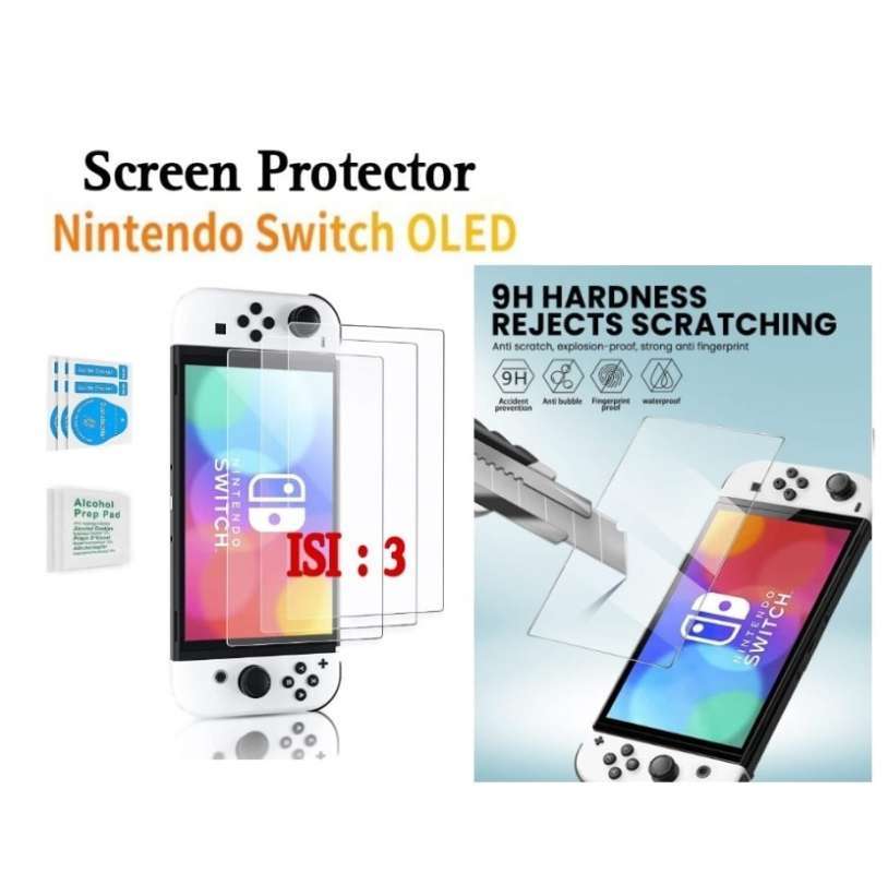 Promo Screen Protector For Nintendo Switch Oled 9h Tempered Glass Film 3pack Diskon 7% Di Seller ...