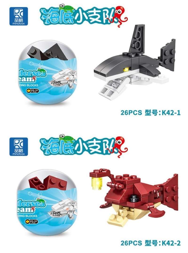 Promo Jnb Building Block Brick Mindbox Non Lego Telur Gacha Hewan Laut ...