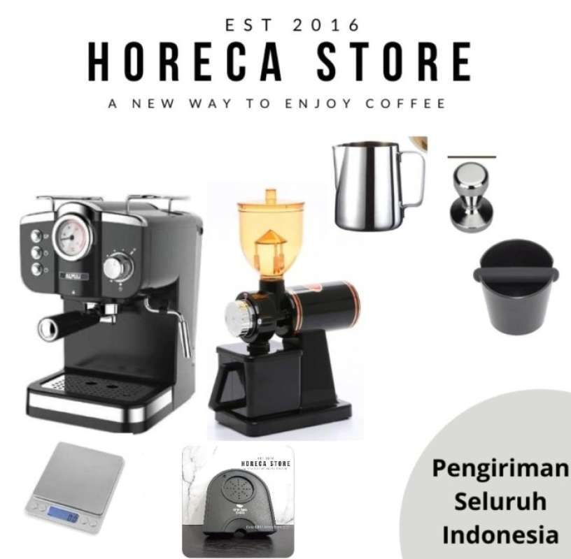 Promo Paket Kedai Kopi Simpel Mesin Espresso .Barista Set Dan Grinder ...
