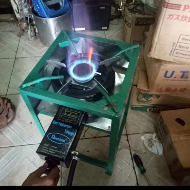 Promo Kompor Gas Tekanan Tinggi, Kuantum Api Besar 1 Set Plus Rangka ...
