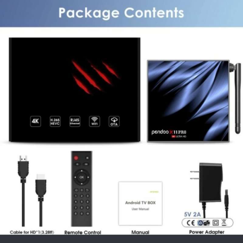 Jual Android Tv Box Pendoo X11 Pro 4gb/64gb Os 10 Allwinner H616 ...