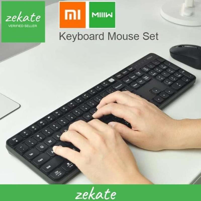 Promo Xiaomi Miiiw Rf 2.4Ghz Wireless Keyboard Mouse Set Windows Pc Mac ...