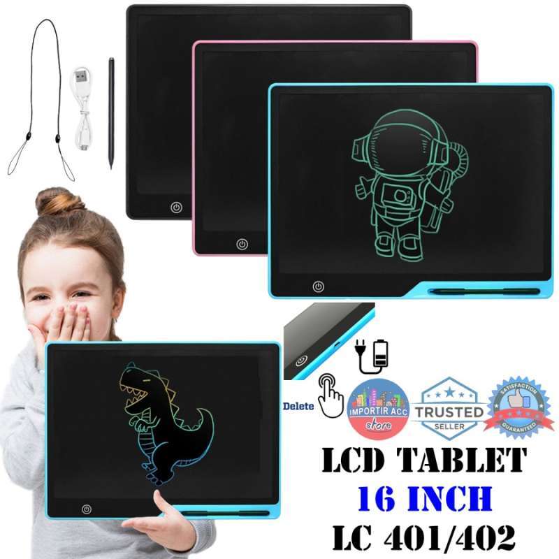 Promo Lcd 16 Inch Writing And Drawing Tablet Papan Tulis Menggambar ...