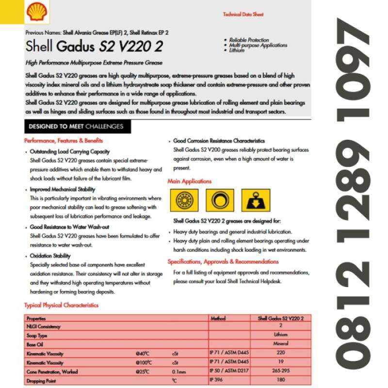 Jual Shell Gadus S2 V220 2 Grease - Shell Alvania Ep 2 Gemuk Lithium 18 ...