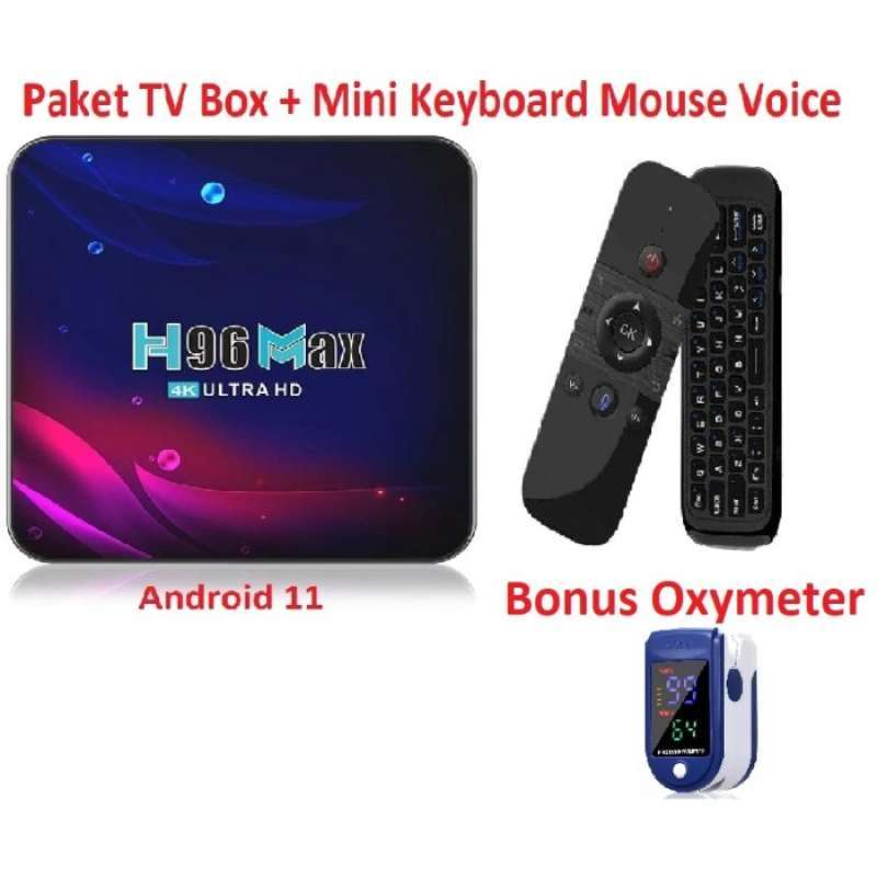 Jual Android Tv Box H96max 4gb 32gb With Mini Keyboard Air Mouse ...