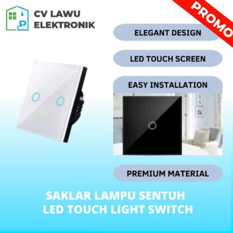 Promo Saklar Lampu Dinding Rumah TaffLED Luxury Touchscreen LED Switch ...