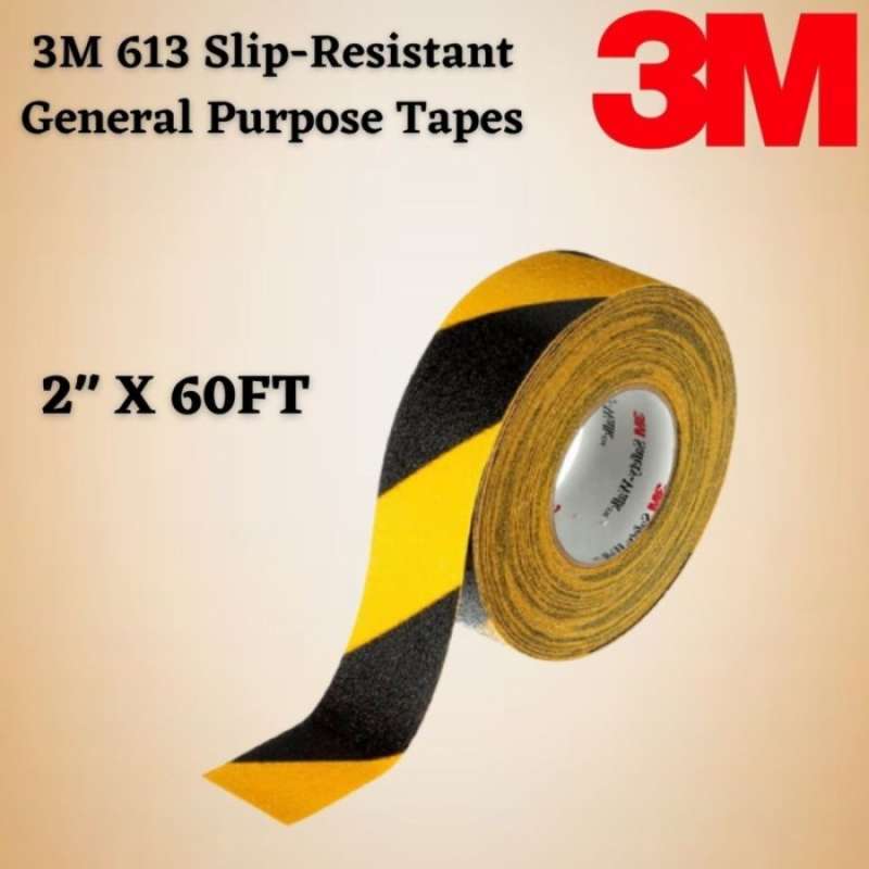 Promo 3M 613 Anti Slip Tangga Lantai Yellow Kombinasi Black - Safety Walk Diskon 23% di Seller ...
