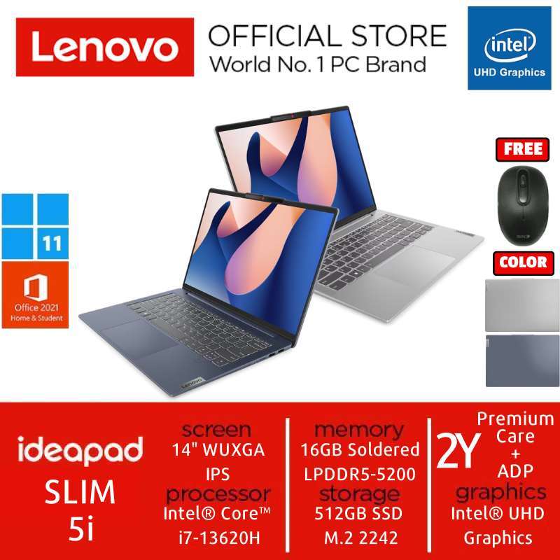 Jual Lenovo Ip5 Slim 5 2pid 2qid [core I7 13620h/16gb/512gb Ssd/14 ...