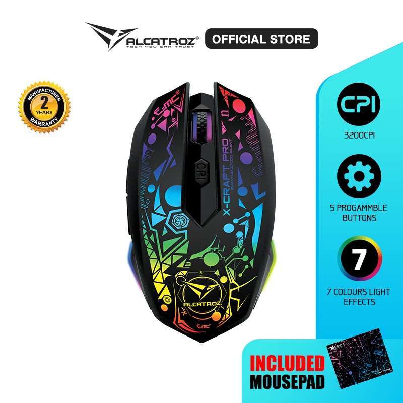 Promo Alcatroz Mouse Wired Gaming X-Craft Pro Quantum Z7000 (Bonus ...