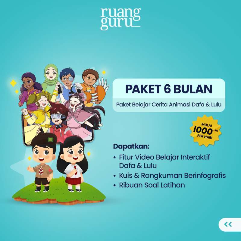 Jual Ruangguru - Paket Belajar Cerita Animasi Dafa & Lulu SD (6 Bulan ...
