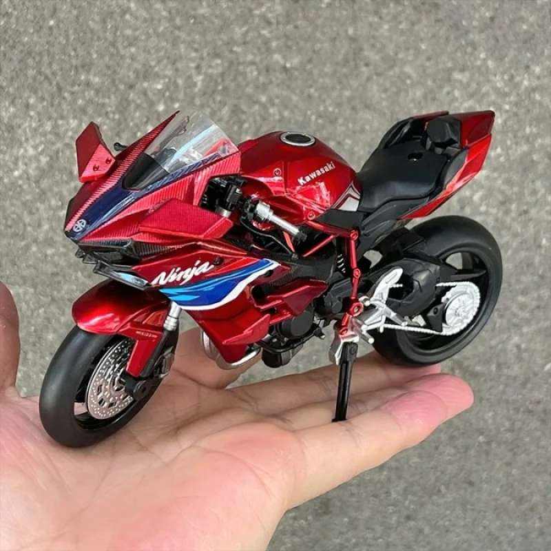Jual Diecast Motor Kawasaki Ninja H2R Red Skala 1:12 Model Replica di ...