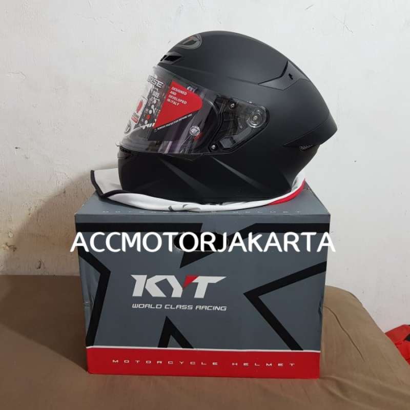 Promo Kyt Tt Course Black Matt, Original Kyt 100% Sni Diskon 6% di ...