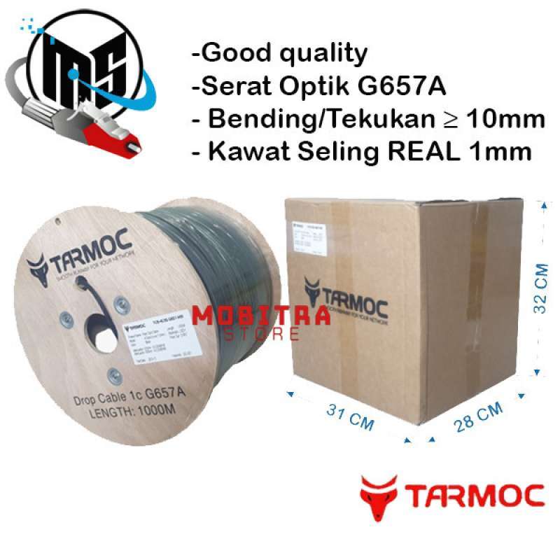 Promo Tarmoc Dropcore Cable FO 4 CORE 3 SELING 1000m/Kabel FO Drop Core ...