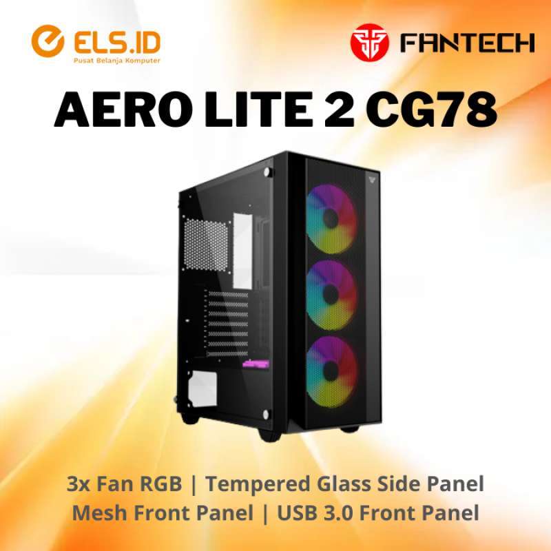 Promo Fantech Aero CG78 Tempered Glass Casing Komputer PC Gaming Case ...