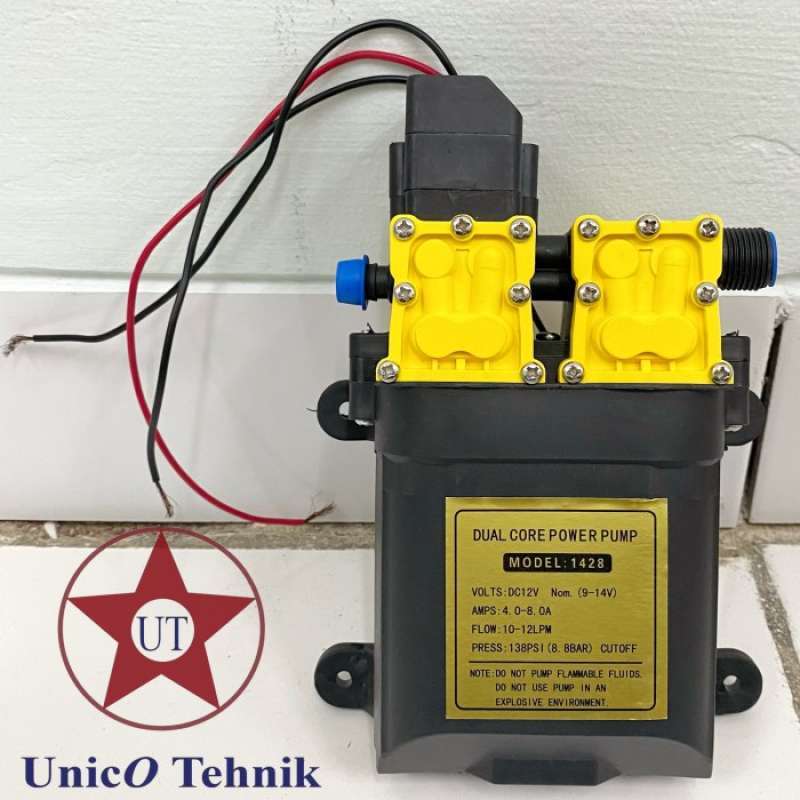 Promo Pump Dc Dual Core Dua Dinamo 12V 8A Serbaguna / Pompa Dc Dual ...