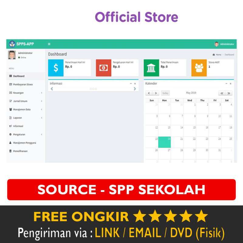 Promo Software Pembayaran SPP Berbasis Web Framework Codeigniter ...