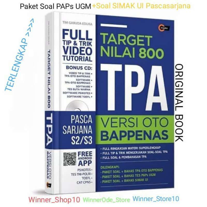 Promo Buku TARGET SKOR 800 TPA Bappenas dan Pascasarjana||PAPs UGM ...