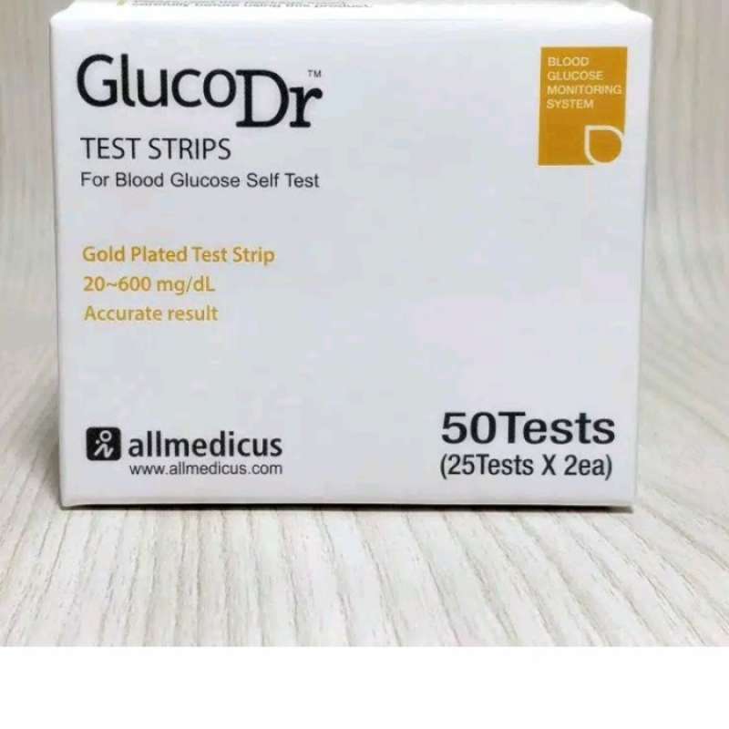 Jual Strip Gluco Dr Gula Darah / Glucose/ Strip Alat Cek Gula Gluco Dr ...