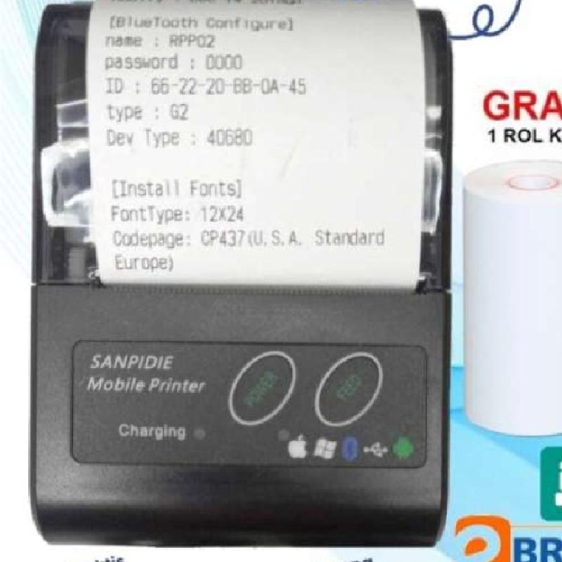 Promo Mobile Printer Bluetooth Mini Printer Thermal Printer SANPIDIE ...