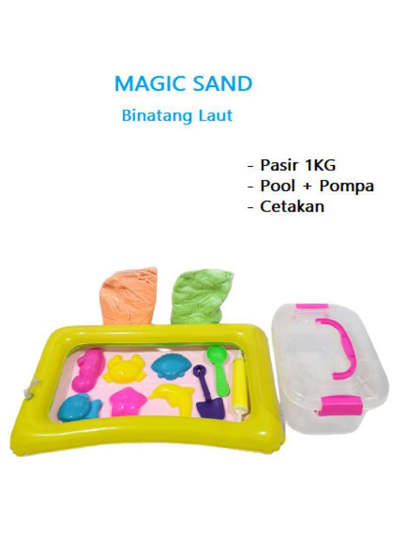 Promo Mainan Magic Sand 1 Kg Tema Binatang Laut - Pasir Box - Sand Box ...