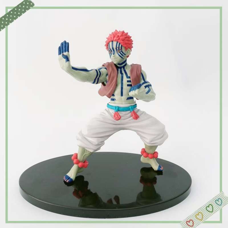 Promo Demon Slayer Anime Figures Akaza Komaji PVC Toys Model Kimetsu no ...