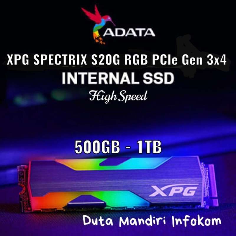 Promo Adata SSD RGB XPG SPECTRIX S20G M.2 2280 PCIe Gen3X4 - 500GB I ...