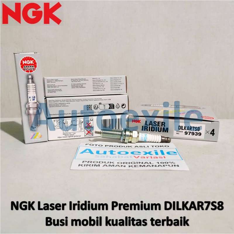 Jual Busi Mobil Ngk Laser Iridium Premium Dilkar7s8 Spark Plugs Original Untuk Toyota Innova ...