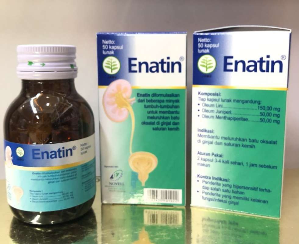 Promo Enatin 50kapsul Lunak Obat Batu Ginjal Diskon 17% Di Seller ...