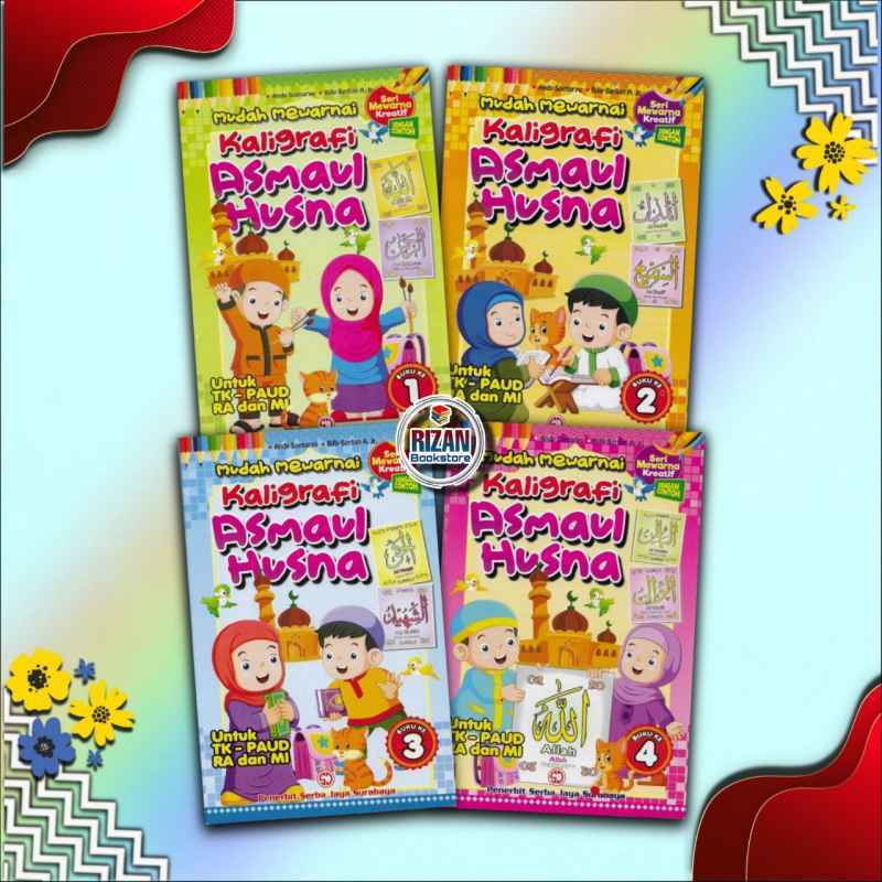 Promo [SJ] Buku Mudah Mewarnai Kaligrafi Asmaul Husna Diskon 49% di Seller Rizan Bookstore ...