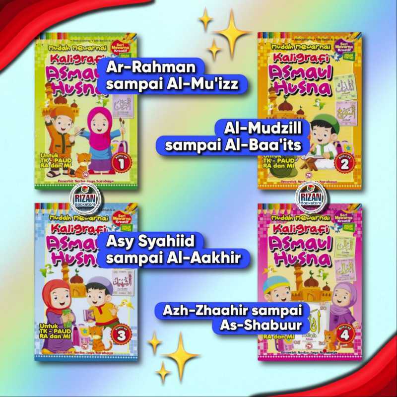 Promo [SJ] Buku Mudah Mewarnai Kaligrafi Asmaul Husna Diskon 49% di Seller Rizan Bookstore ...
