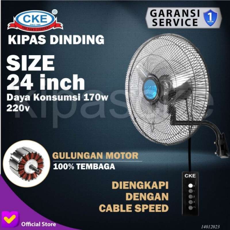 Promo Wall Fan Cke Wf-eco-60-th 24 Inch Kipas Angin Dinding Tembok ...