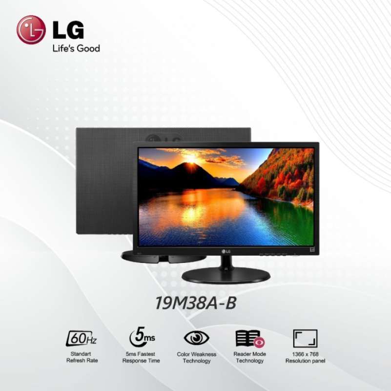 Promo Monitor Led Lg 19 19m38a-b Display Full Hd 60hz Diskon 23% Di ...
