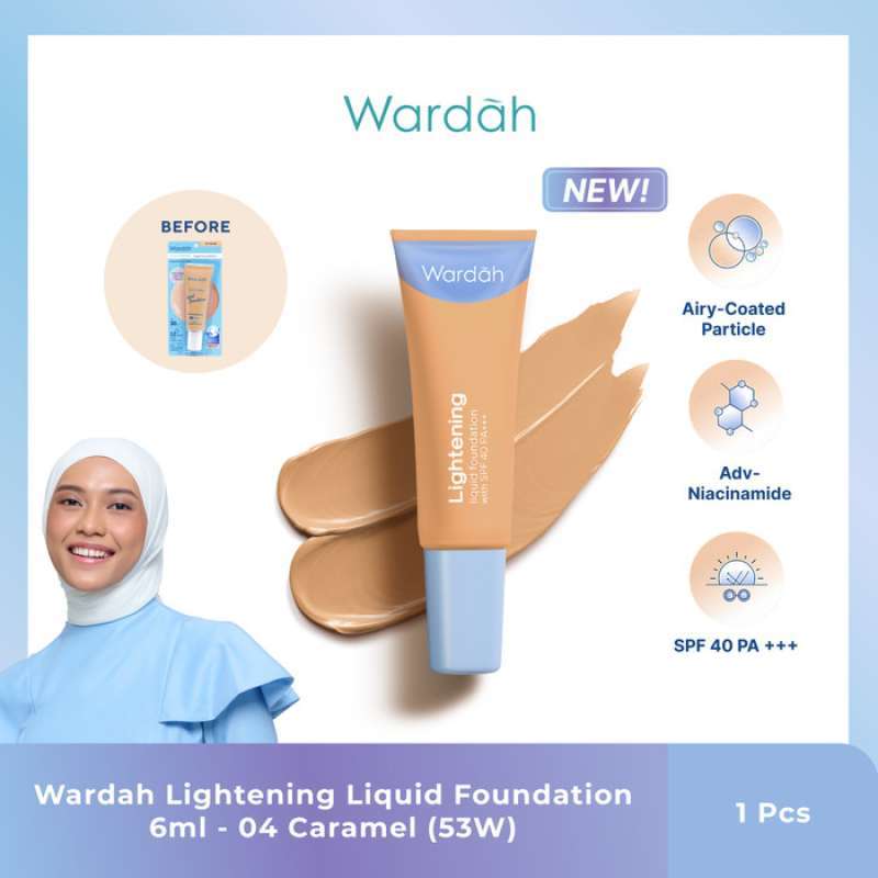 Promo (Sachet) Wardah Lightening Liquid Foundation 06ml | Foundation ...