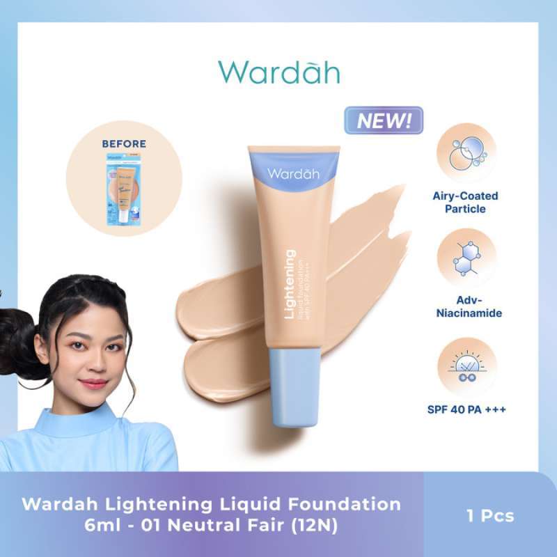 Promo (Sachet) Wardah Lightening Liquid Foundation 06ml | Foundation ...