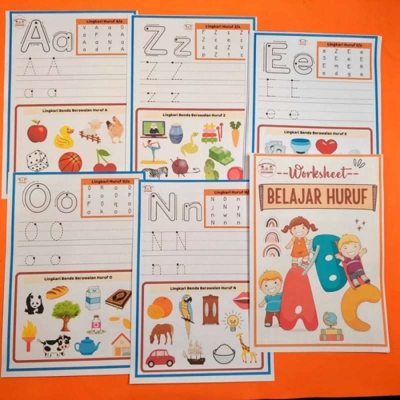 Jual Buku Belajar Menulis Huruf Dan Angka Worksheet Anak Mengenal Abjad ...