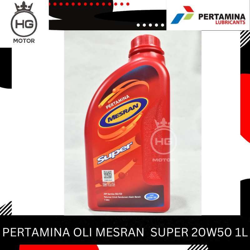 Jual OLI PERTAMINA MESRAN SUPER SAE 20W50 1 Liter di Seller HG Motor ...