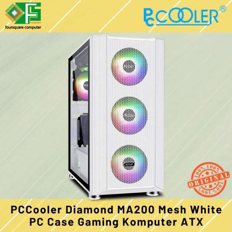 Jual PC Casing Gaming PCCOOLER Diamond MA200 White | Casing Komputer ...
