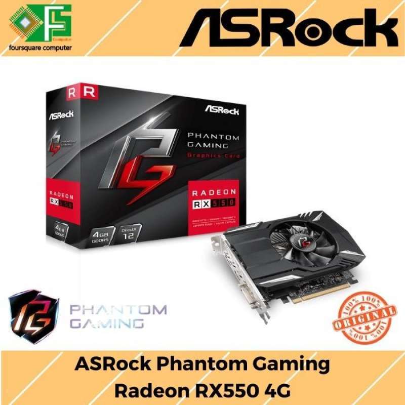 Jual VGA AMD Radeon RX Phantom Gaming Radeon RX550 4G DDR5 Resmi di ...