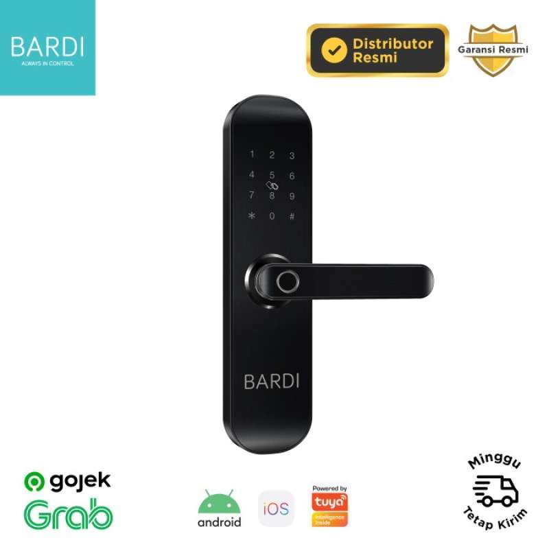 Promo Bardi Smart Home Door Lock Handle Rfid-fingerprint Waterproof ...