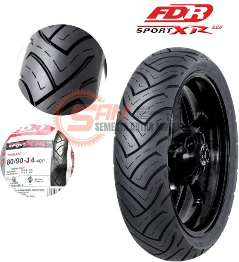 Jual Ban Luar Fdr Sport Xr Evo 80/90-14 Tubeless Tire Ring 14 Motor Matic Di Seller Semesta ...