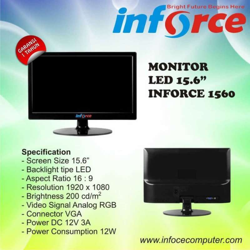 Jual MONITOR LED INFORCE 15.6 INCH 1560NH RESOLUSI 1366 X 768 ...