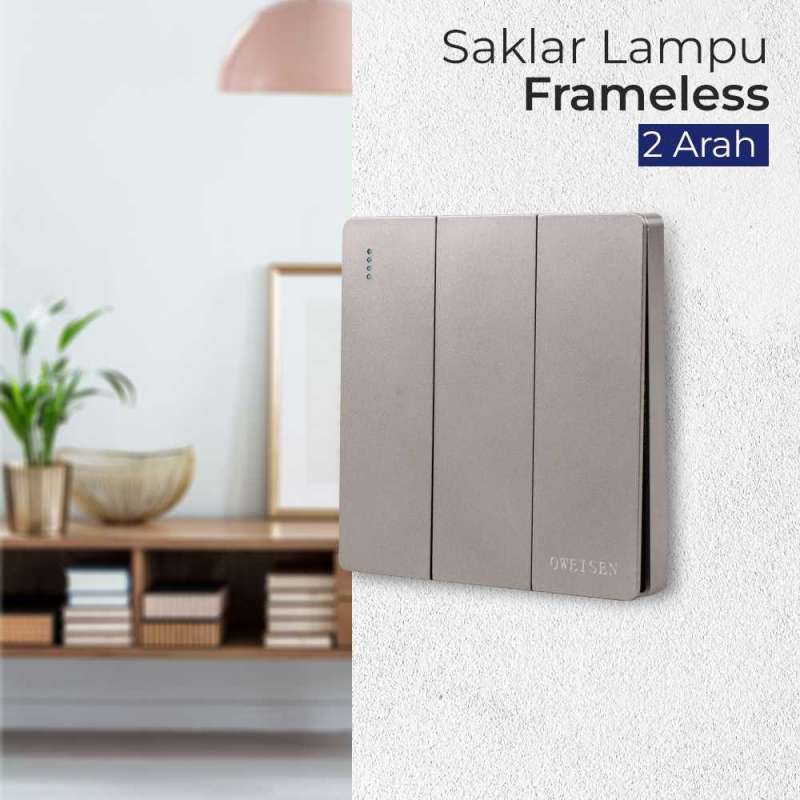 Jual Oweisen Saklar Lampu Frameless Luxury Panel 2 Arah Kg-wzht-2 ...