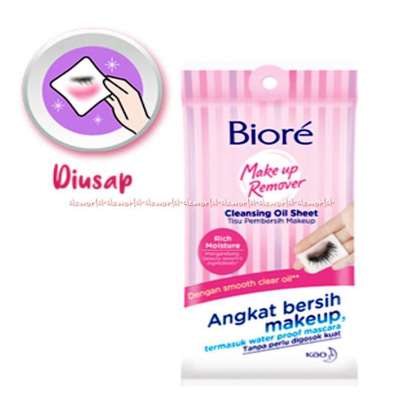 Jual Biore Make Up Remover 2lembar Biore Makeup Cleansing Oil Sheet ...