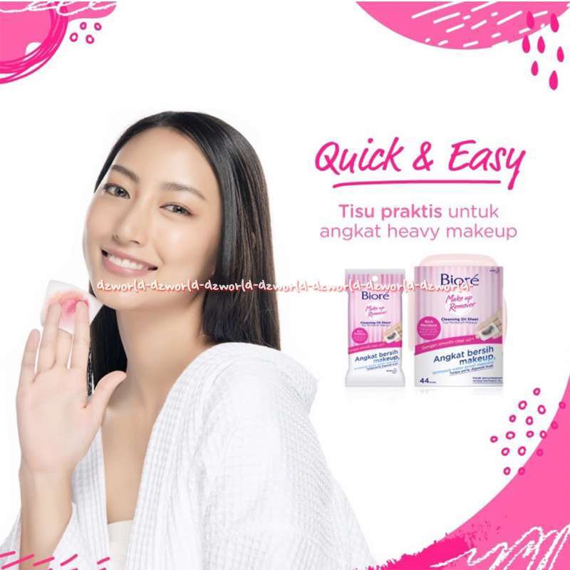 Jual Biore Make Up Remover 2lembar Biore Makeup Cleansing Oil Sheet ...