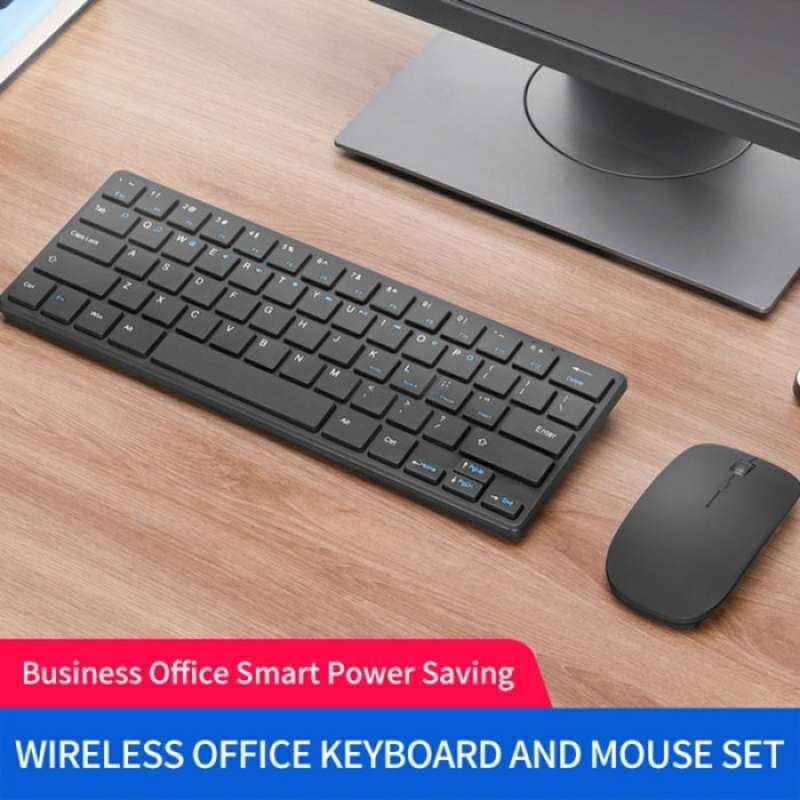 Promo Keyboard Wireless Mouse Set Slim Premium Usb 64 Keys Tanpa Kabel ...