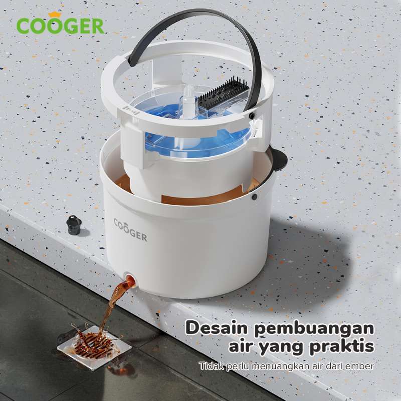Promo Cooger Clean Stain Separation Mop Panda 2-piece Set Diskon 55% Di ...