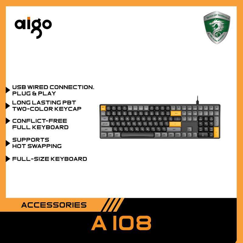 Jual Aigo Keyboard A108 - Wired Usb [red Switch] Di Seller Darkflash ...