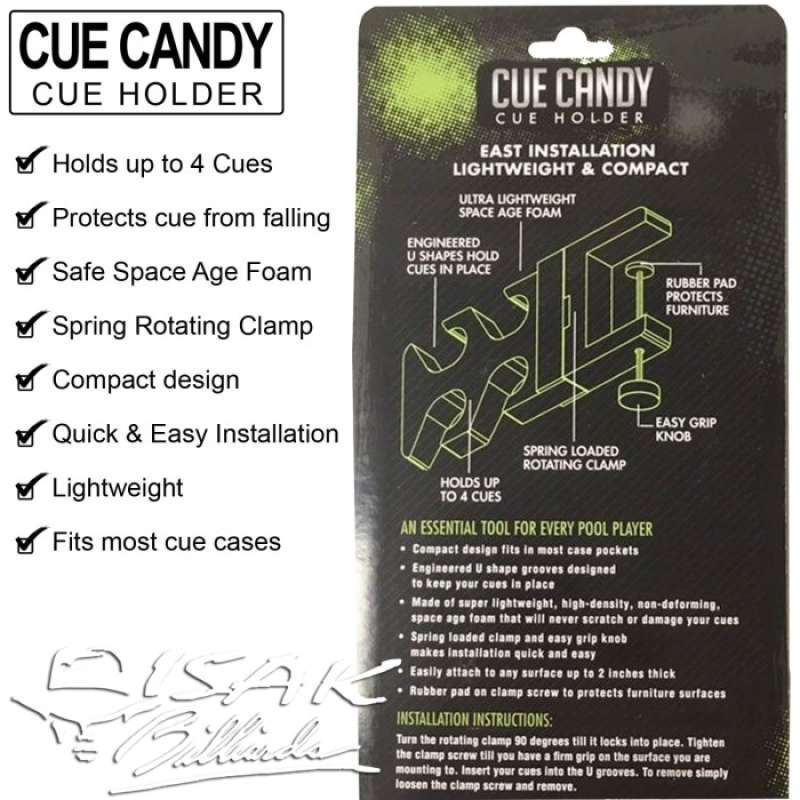 Jual Cue Candy Portable Cues Holder 4 Stick - Sandaran Stik Billiard ...