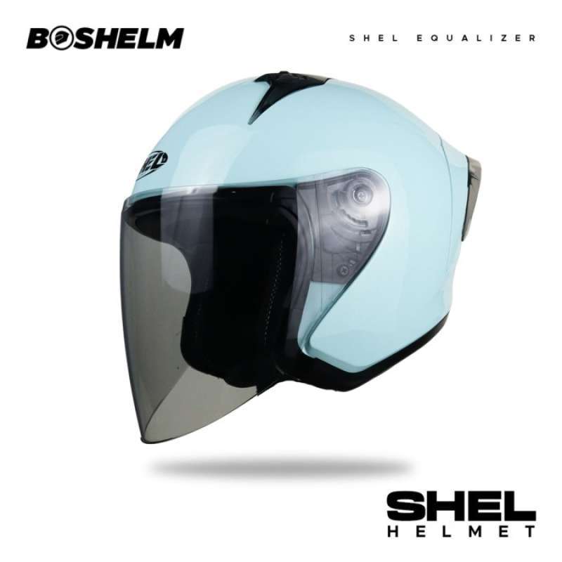 Jual Helm Shel Equalizer Solid Helm Half Face Sni - Hitam Glossy Xl Di ...